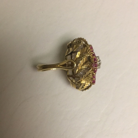 Jewelry | Vintage Starburst Hot Pink Sapphire 18k Solid Ring | Poshmark